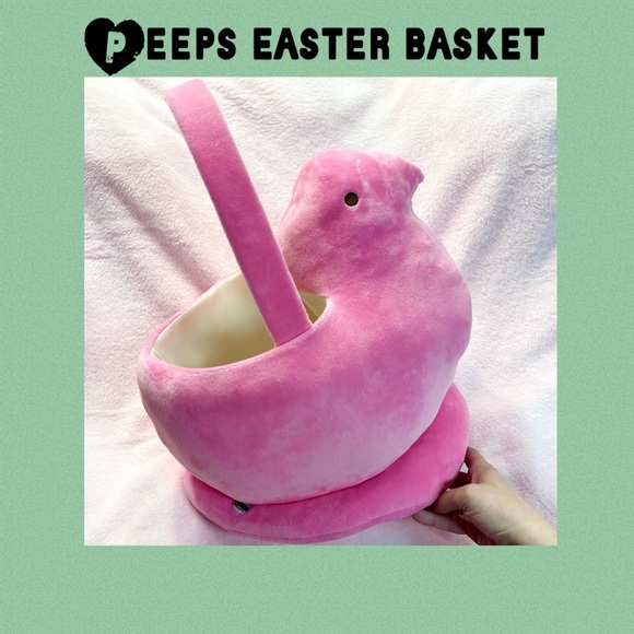 Peeps | Toys | Pink Peeps Chick Easter Basket Plush Kawaii Peep | Poshmark